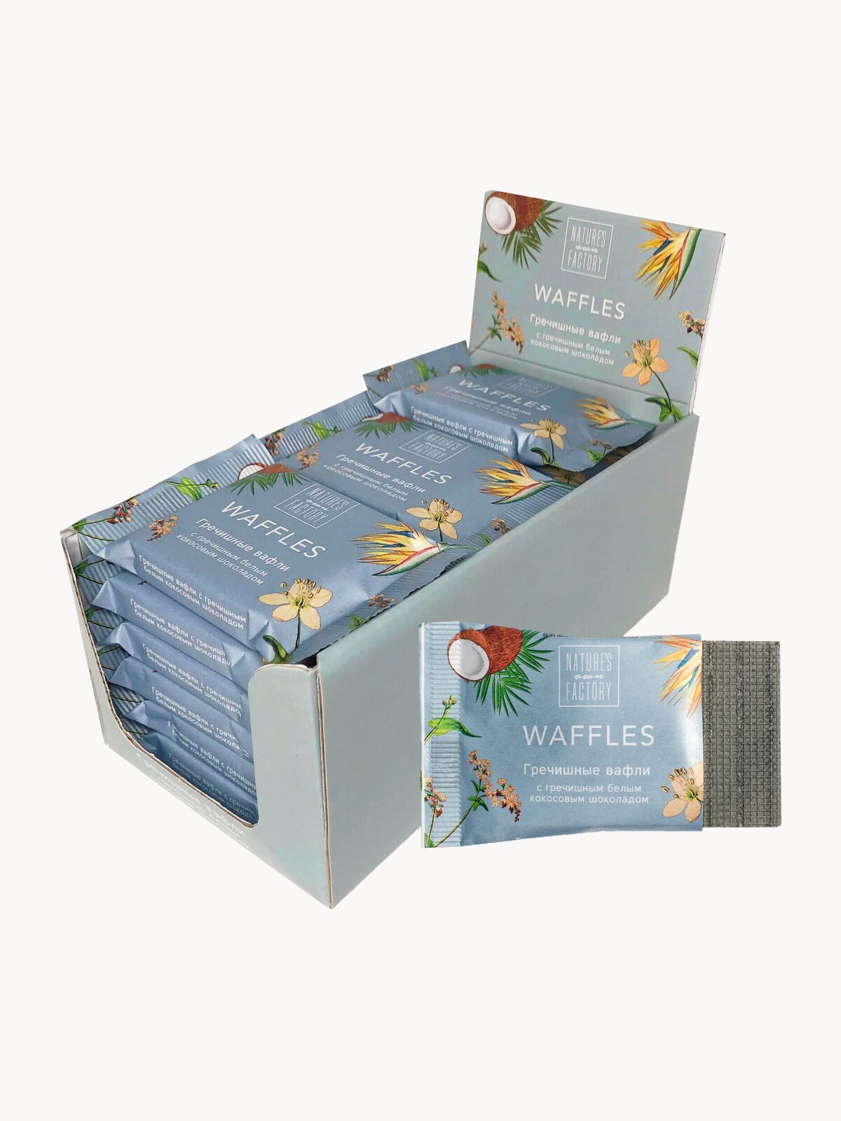 Вафли гречишные с гречишным белым шоколадом, 20 г x 18 шт./уп.