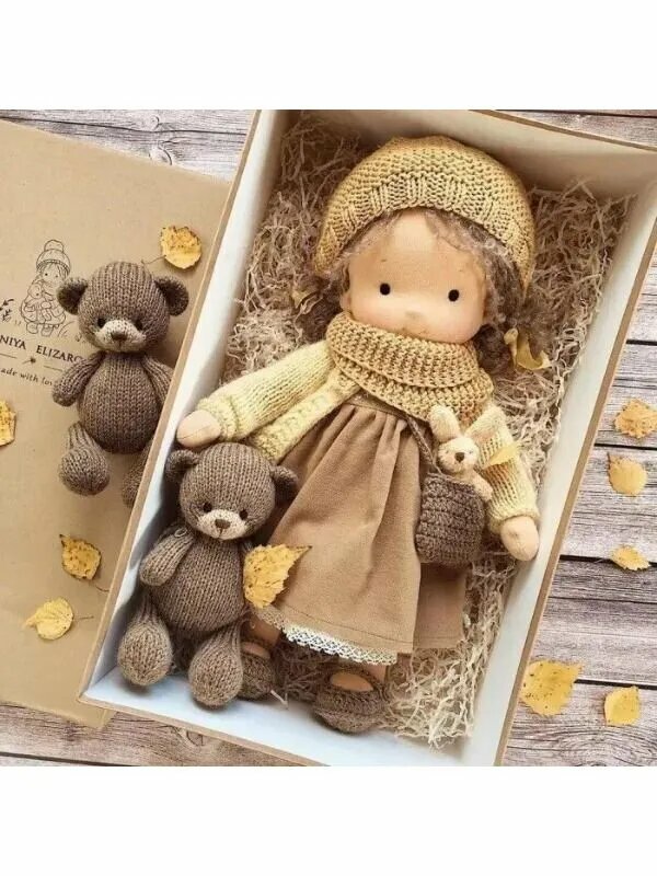 Вальдорфские куклы ручной работы В упаковке нет мишки