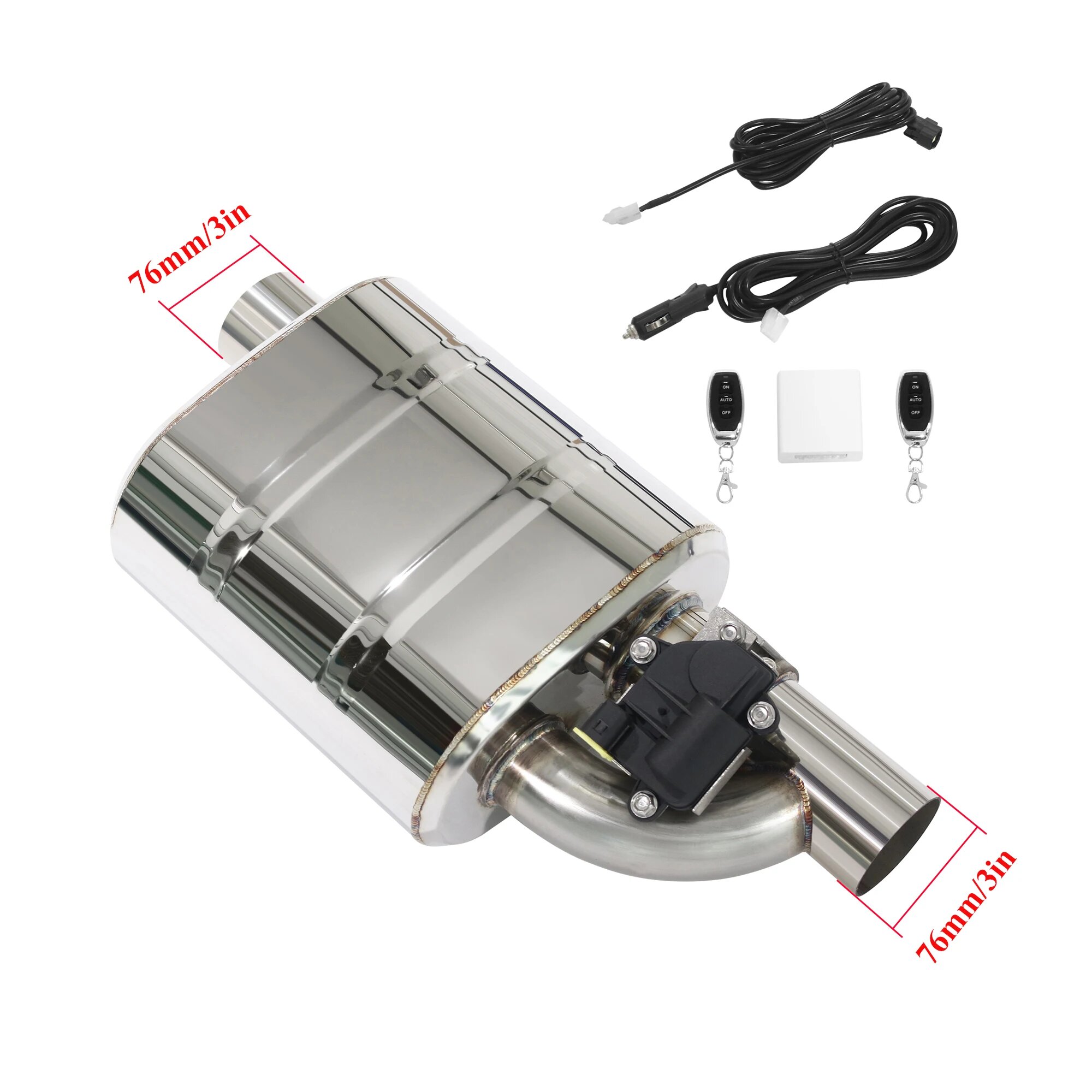 Набор универсальных глушителей с клапаном выхлопной трубы 51 60 63 70 76 мм