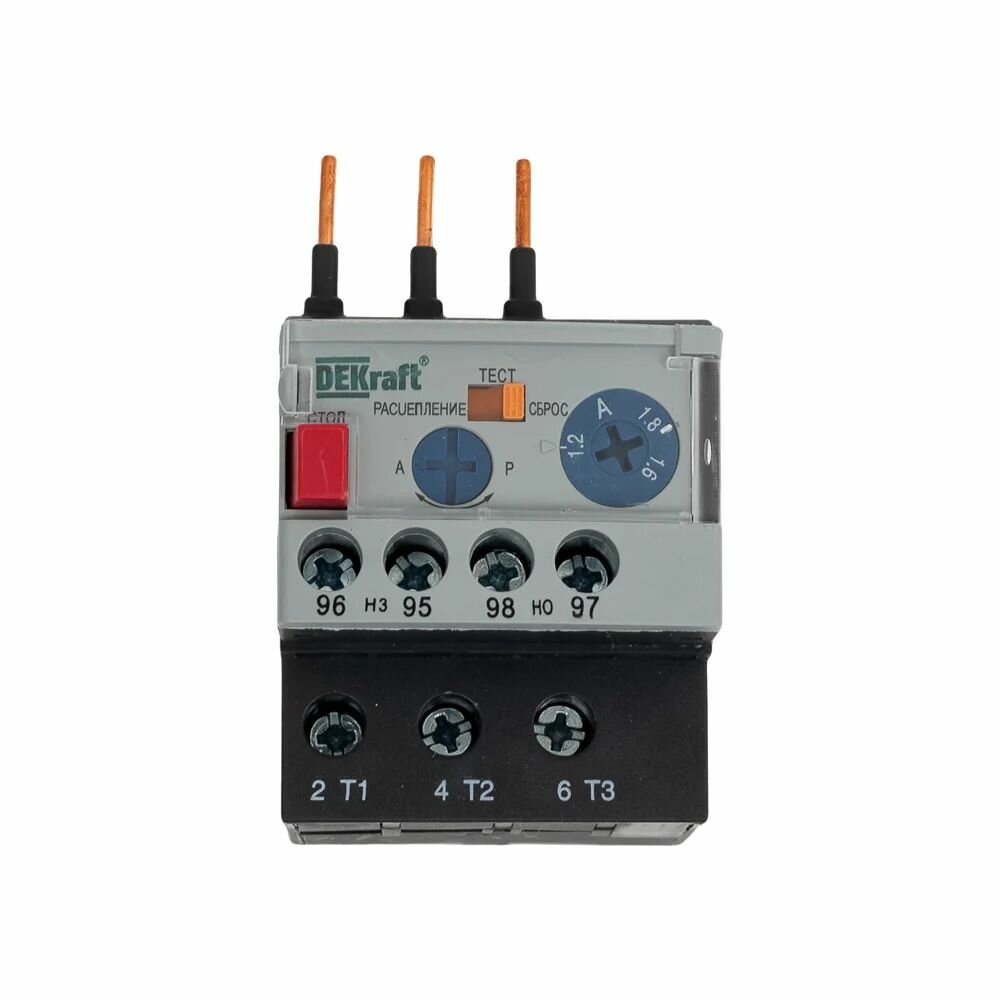 Тепловое реле DEKraft РТ03-09-18-1.20A-1.80A 23108DEK 1113715