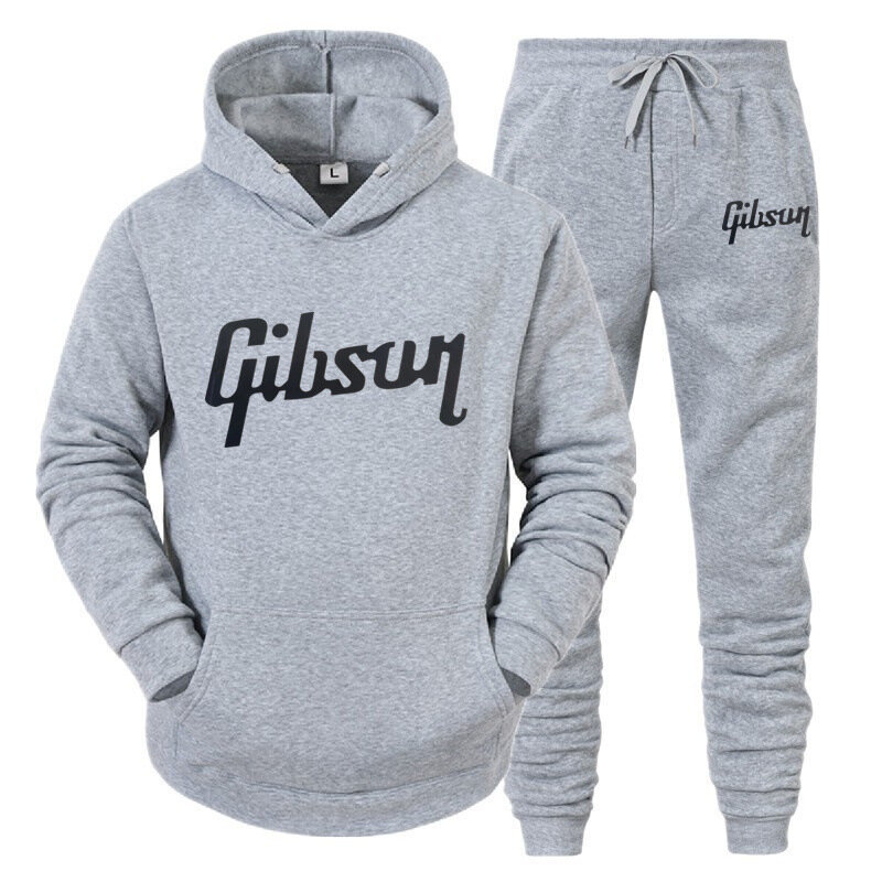 Новый комплект мужской толстовки с капюшоном на осень/зиму — флисовая толстовка Gibson Ringer Guitar Rock