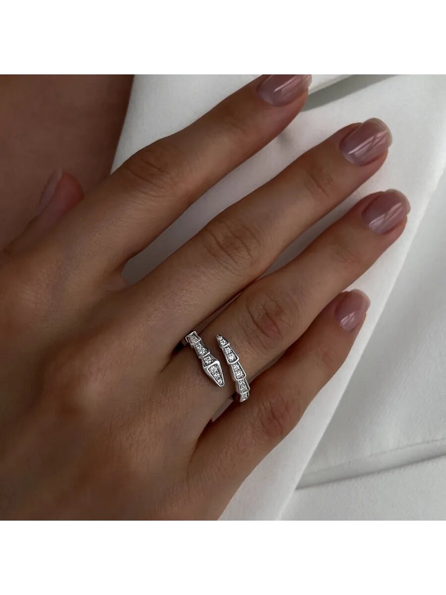 Кольцо, фианит, кристалл