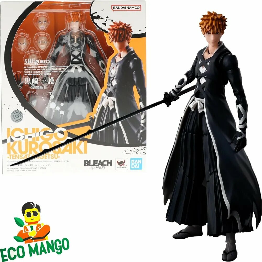 Фигурка Bandai S.H.FIGUARTS Bleach: Thousand-Year Blood War, Ичиго Куросаки, Bankai Tensazagetsu, SHF 15.5см