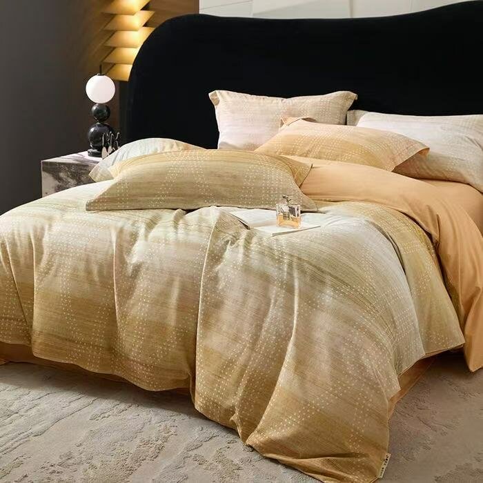 Apollo Bedding Комплект постельного белья, Сатин люкс, Двуспальный с простыней Евро, наволочки 50x70