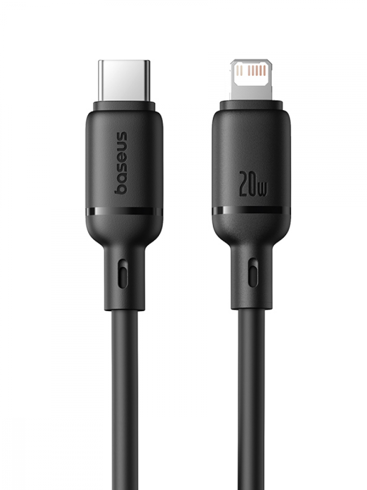 Кабель OS-Baseus Silky Series Fast Charging Cable Type-C - Lightning 20W 1м Чёрный (P10377700113-00)