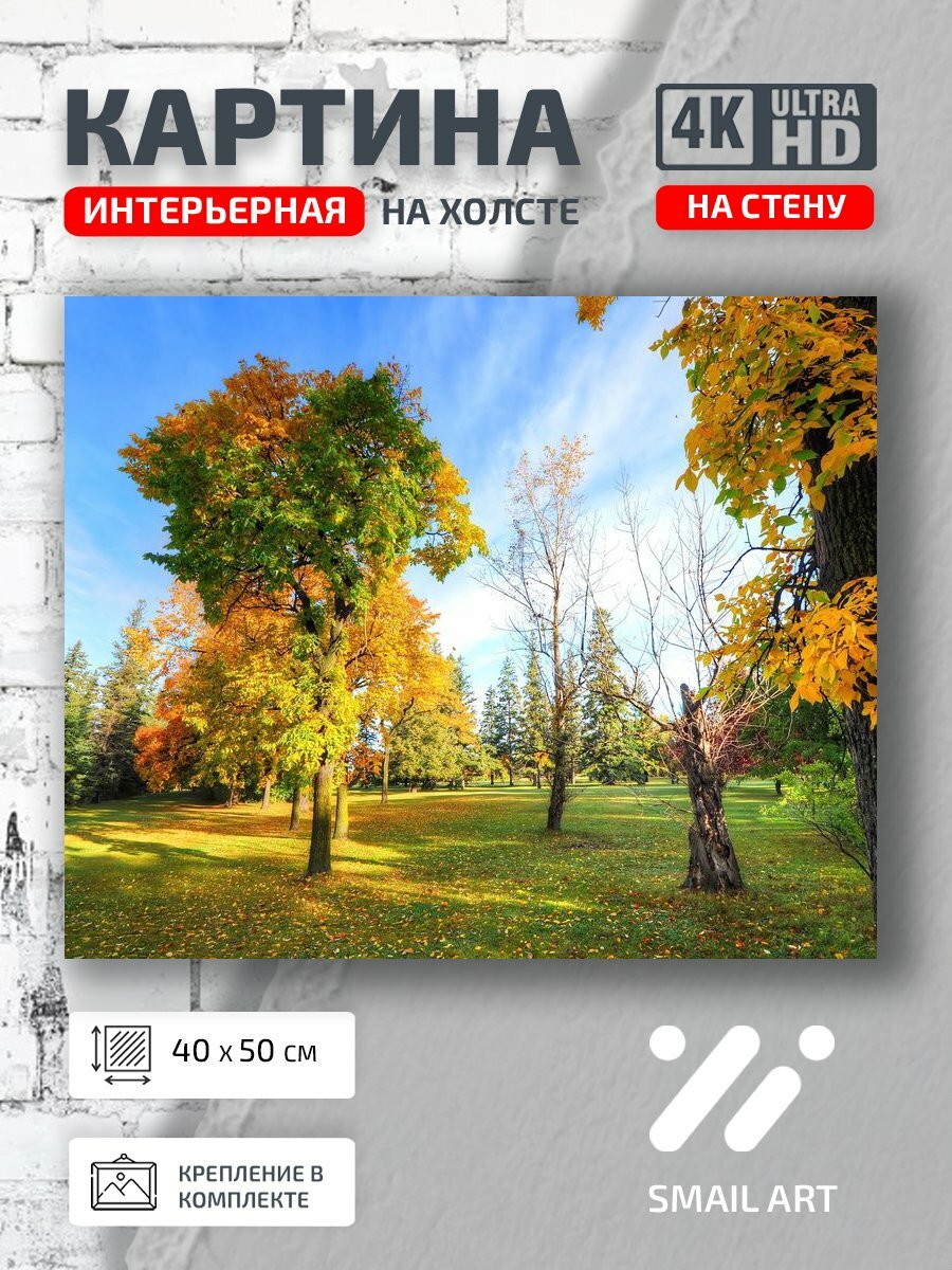 Картина на холсте интерьерная 40 на 50 на стену Деревья Mood для студии атмосфера интерьер