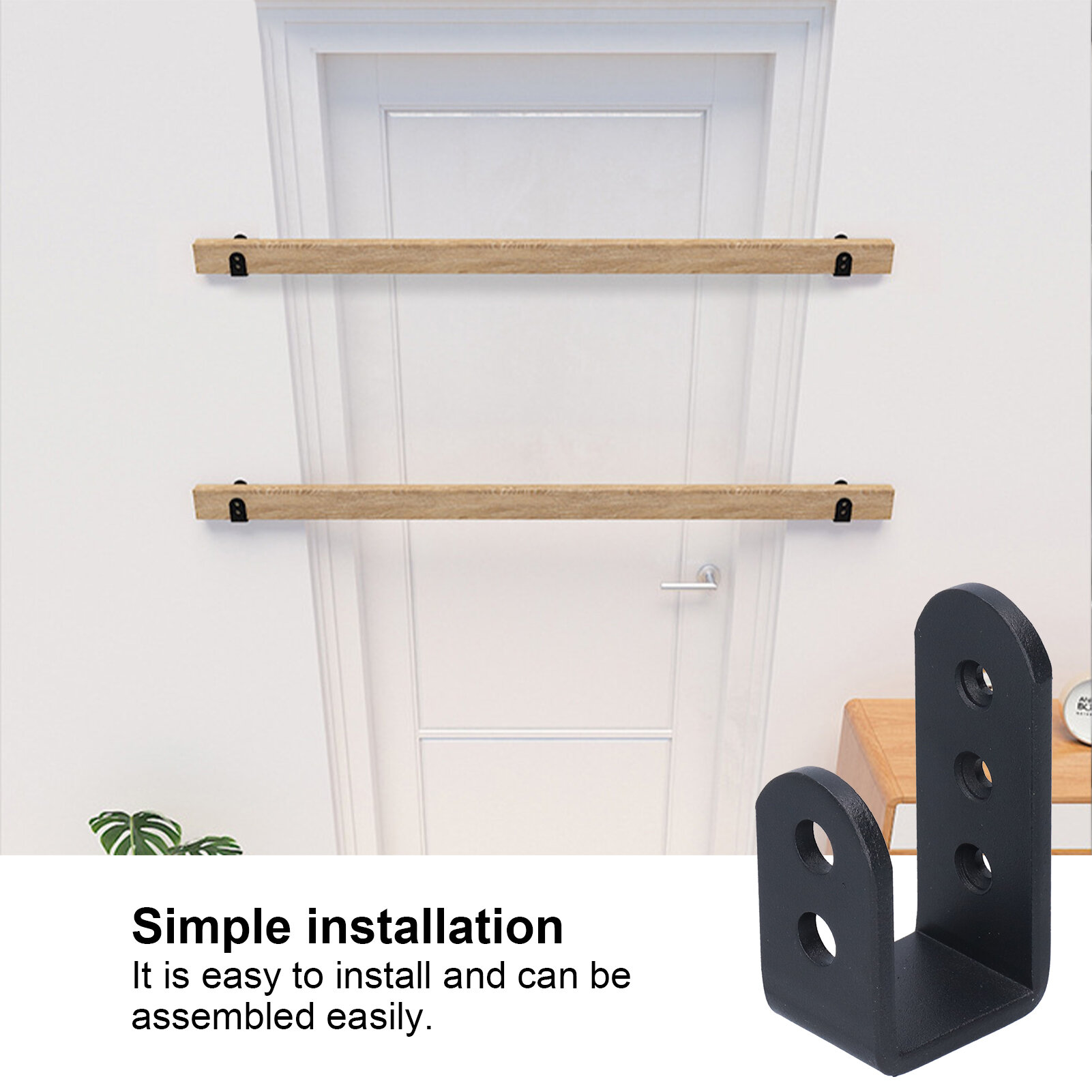 2 шт. кронштейн из углеродистой стали для выставки, утолщенный крючок, деревянная дверь, защитная дверь, кронштейн в форме США для дома