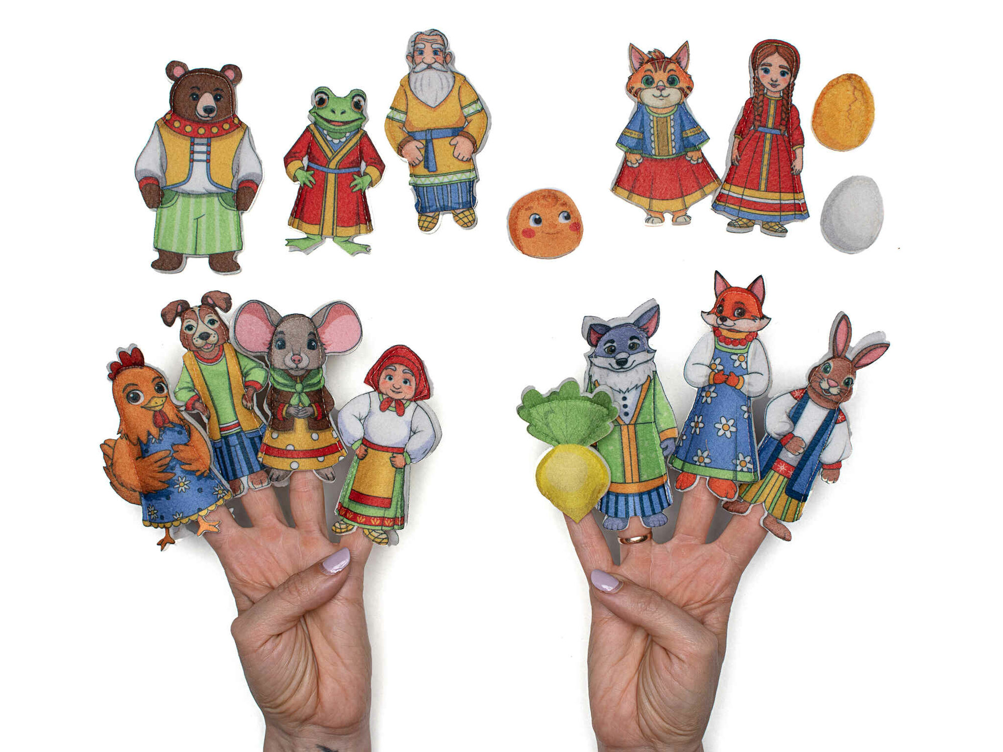 Пальчиковый театр Lip-Lip LIP1416 "Сказки 5в1", для развития речи, моторики, фантазии