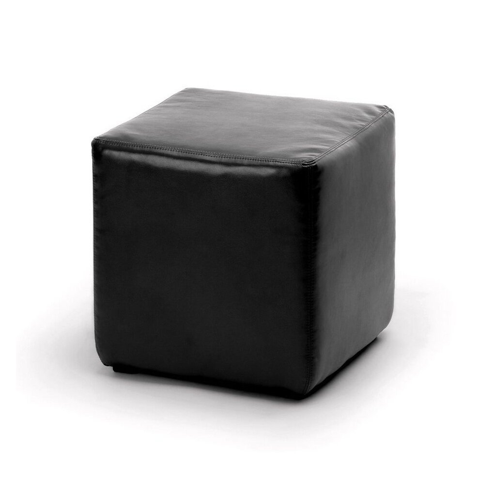Пуф ПФ-4 черная экокожа, 40 см x 40 см x 41 см, универсальный, Vental