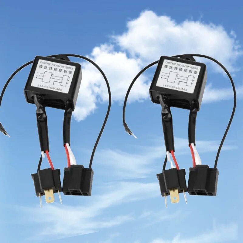 H4 Автомобильные светодиодные фары HID, преобразователь обратной полярности, полярный инвертор, положительный отрицательный переключатель, адаптер жгута проводов для ксеноновой лампы H4