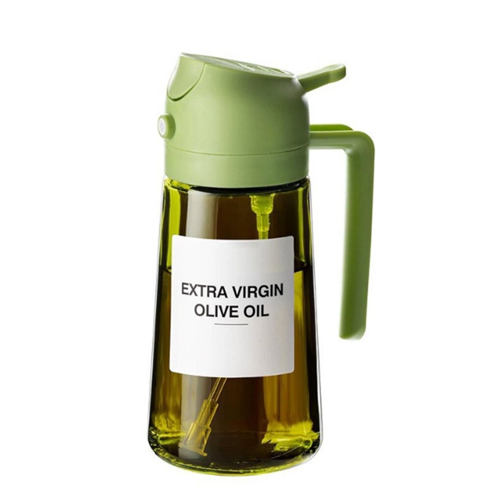 Стеклянный распылитель масла 470мл, двойной распылитель, защита от протекания, кухонная утварь