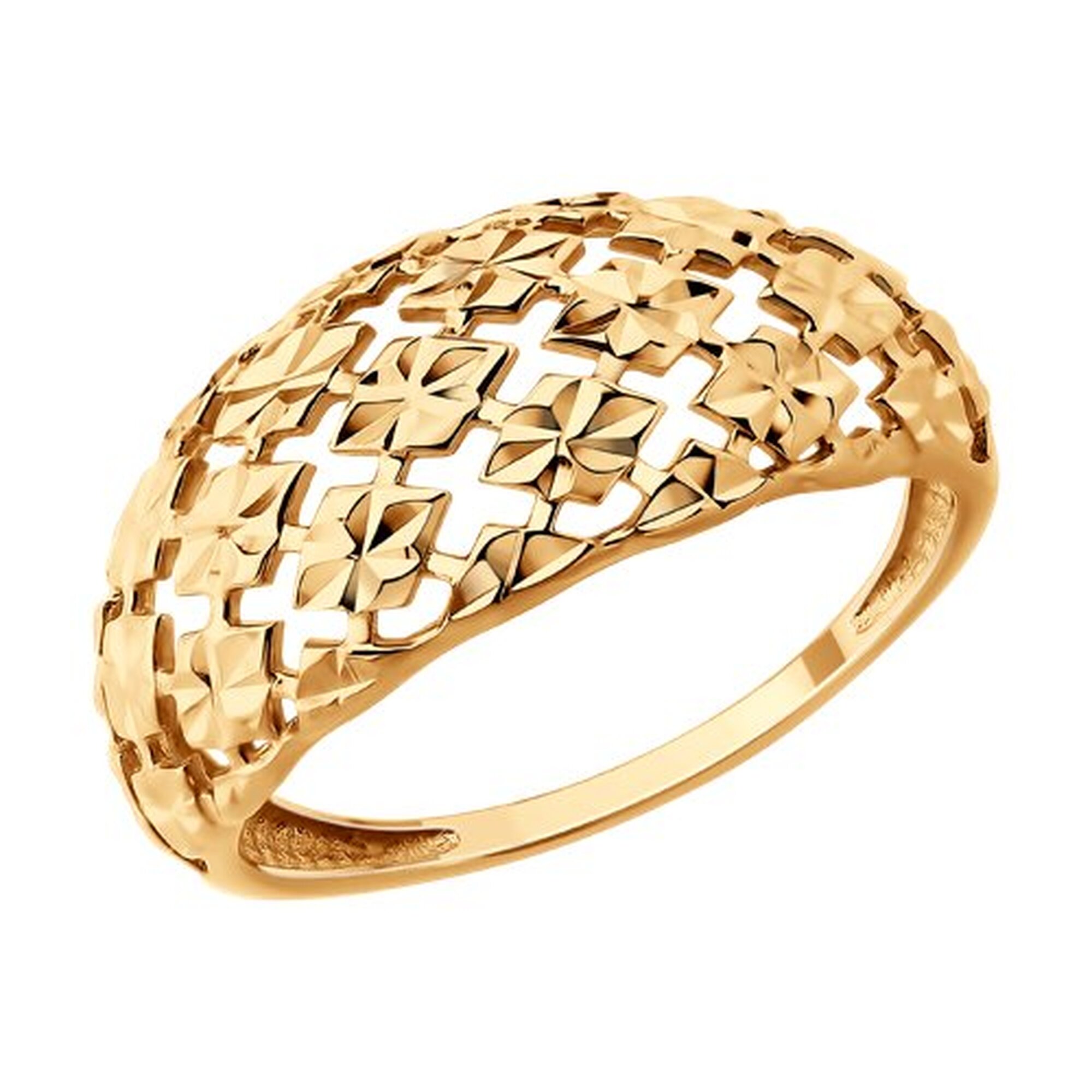 Кольцо Diamant online, красное золото, 585 проба