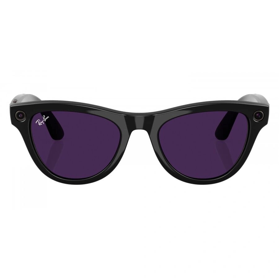 Умные Очки Ray-Ban Skyler с камерой, Shine Black / Transitions Amethyst