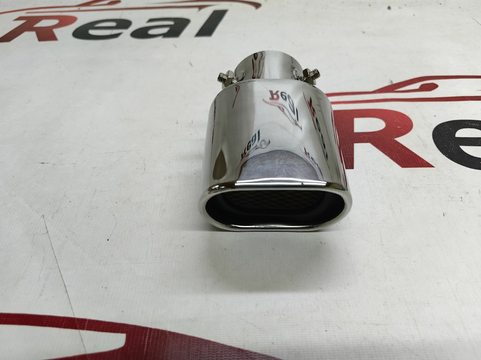 Насадка на глушитель нержавеющая сталь с сеткой на 3-х креплениях (005)