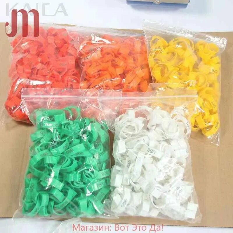 Меточные кольца для птиц, родовое кольцо на лапку для кур, 100шт