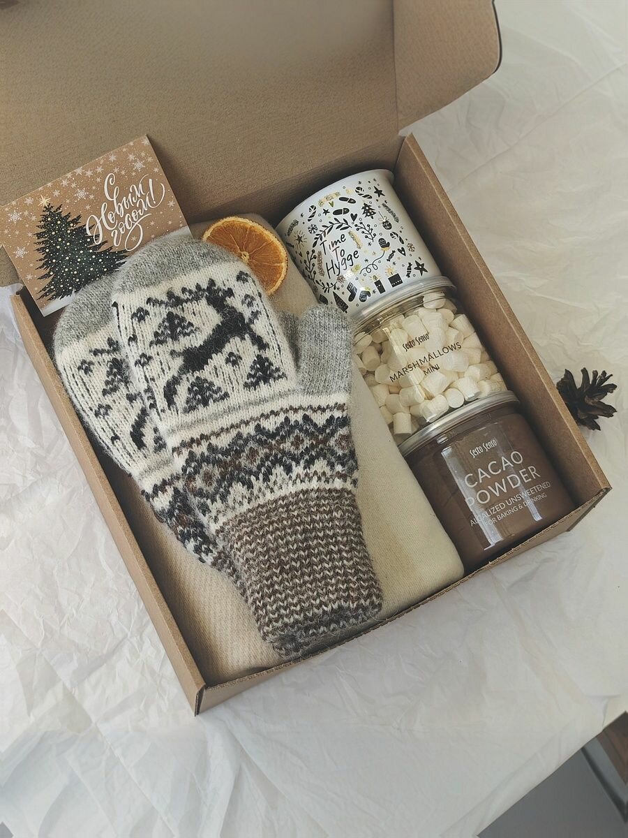 Подарочный женский бокс "Cozy winter" beige