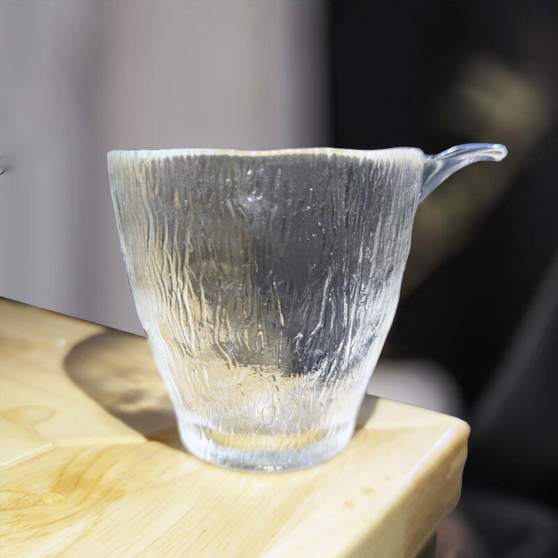 Стеклянная чашка в стиле кунг-фу, хрустальная большая чашка, божественная чайная чашка, японская подставка ручной работы, чашка для дегустации чая, отдельная чашка