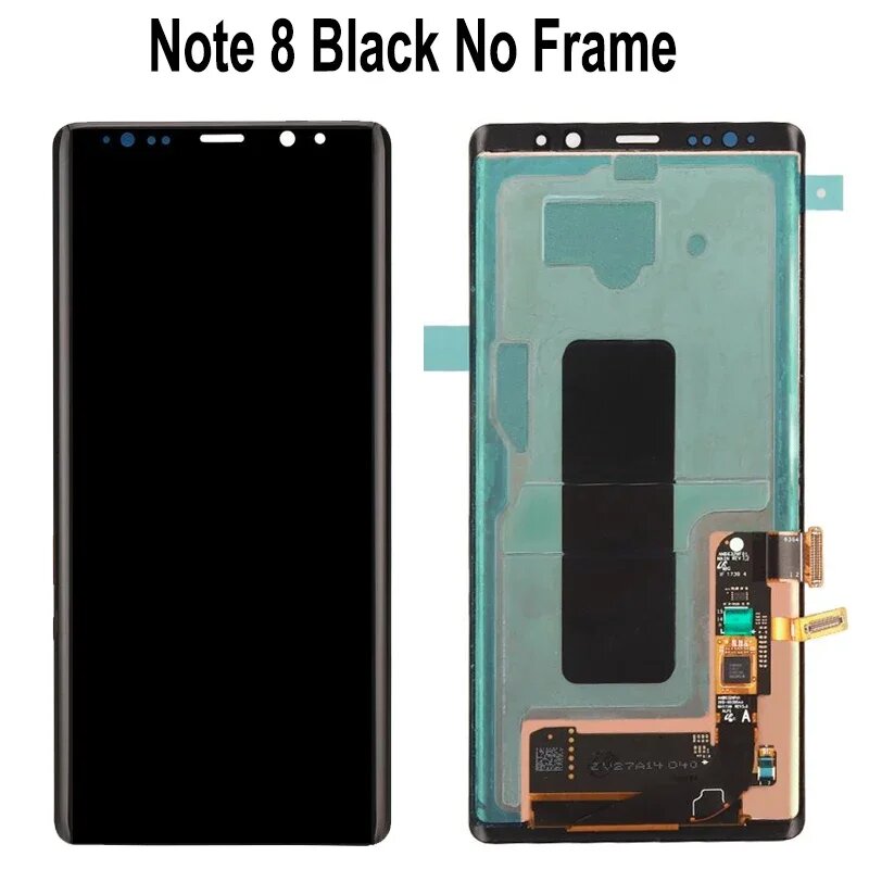 6,3 'Super AMOLED для Samsung Note 8 N9500 N950F ЖК-дисплей с цифровым преобразователем сенсорного экрана в сборе, запасные части Black No frame