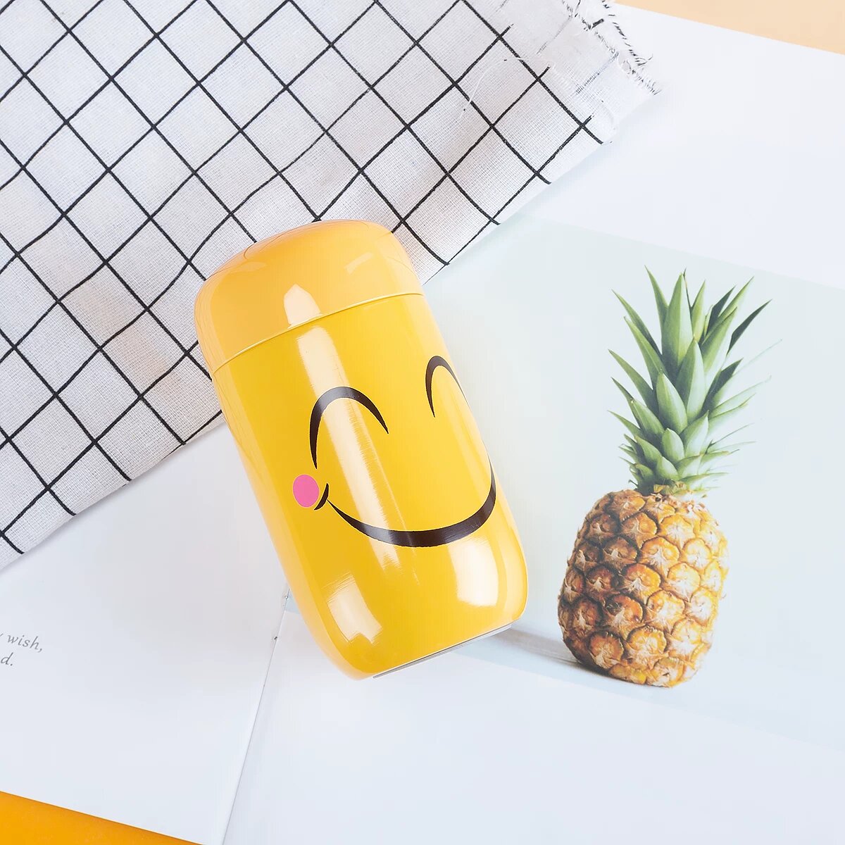 Мини-термос в корейском стиле с милым дизайном для женщин, компактный и портативный, модная бутылка для воды из