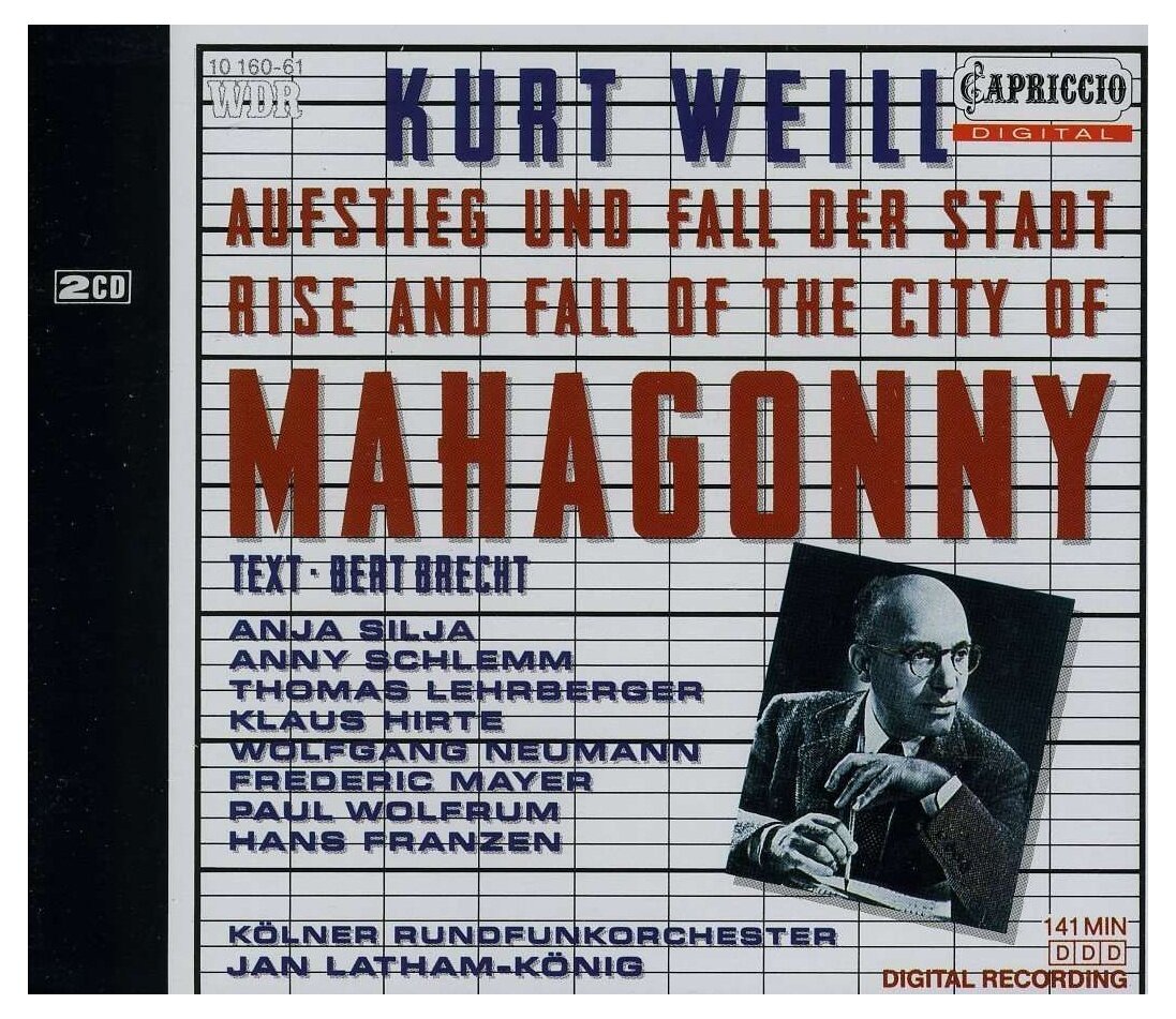 Диск Kurt Weill (1900-1950) - Aufstieg und Fall der Stadt Mahagonny (2 CD)