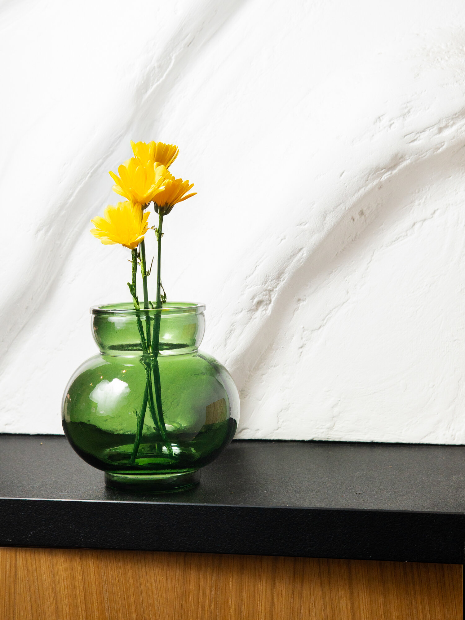 Ваза стеклянная HALO San Miguel, высота 15 см Цвет: зеленый, прозрачный