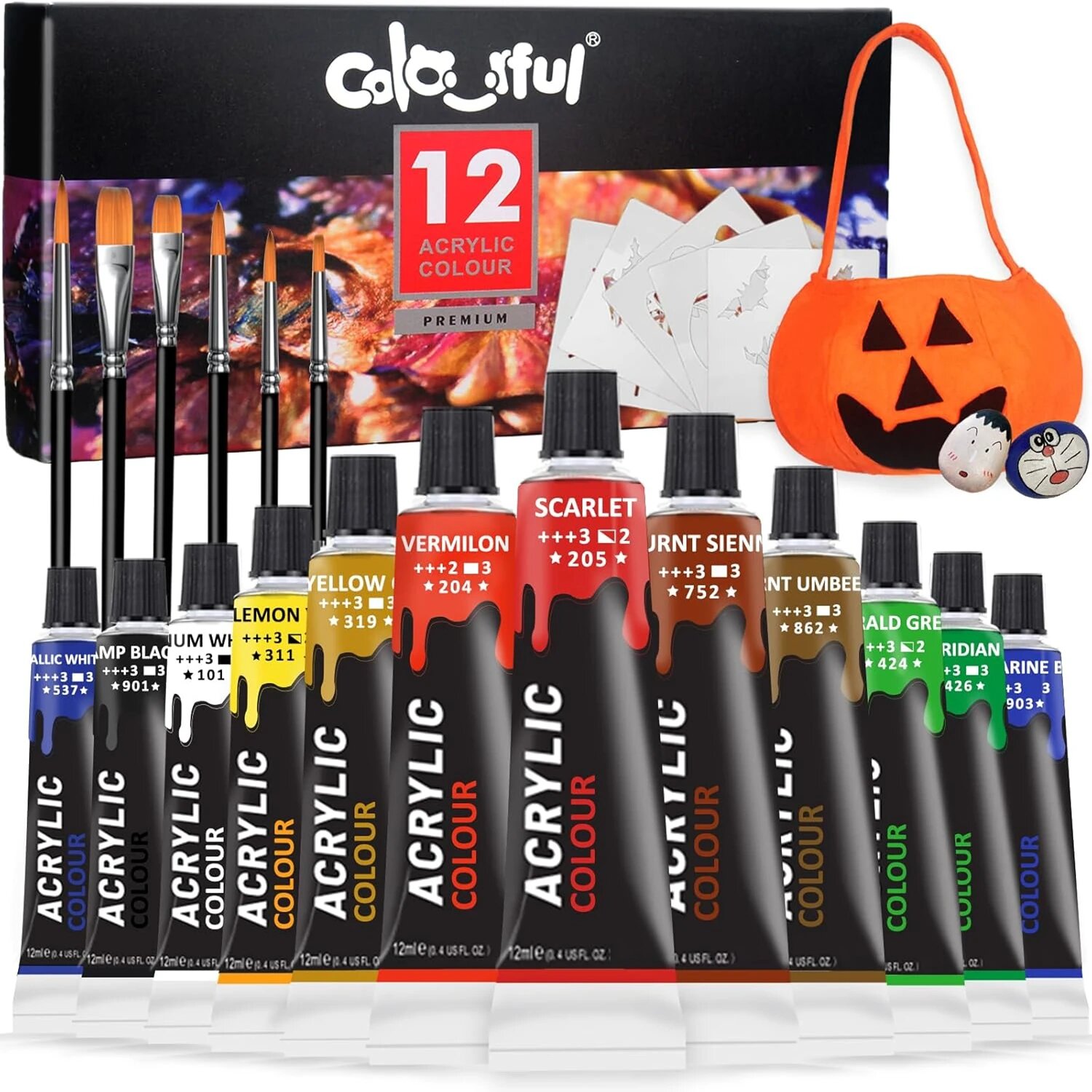 Акриловые краски для рукоделия, 12/24 цвета 12 Colors