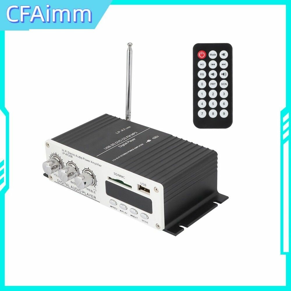 Усилитель мощности Bluetooth A7 с пультом ДУ и USB