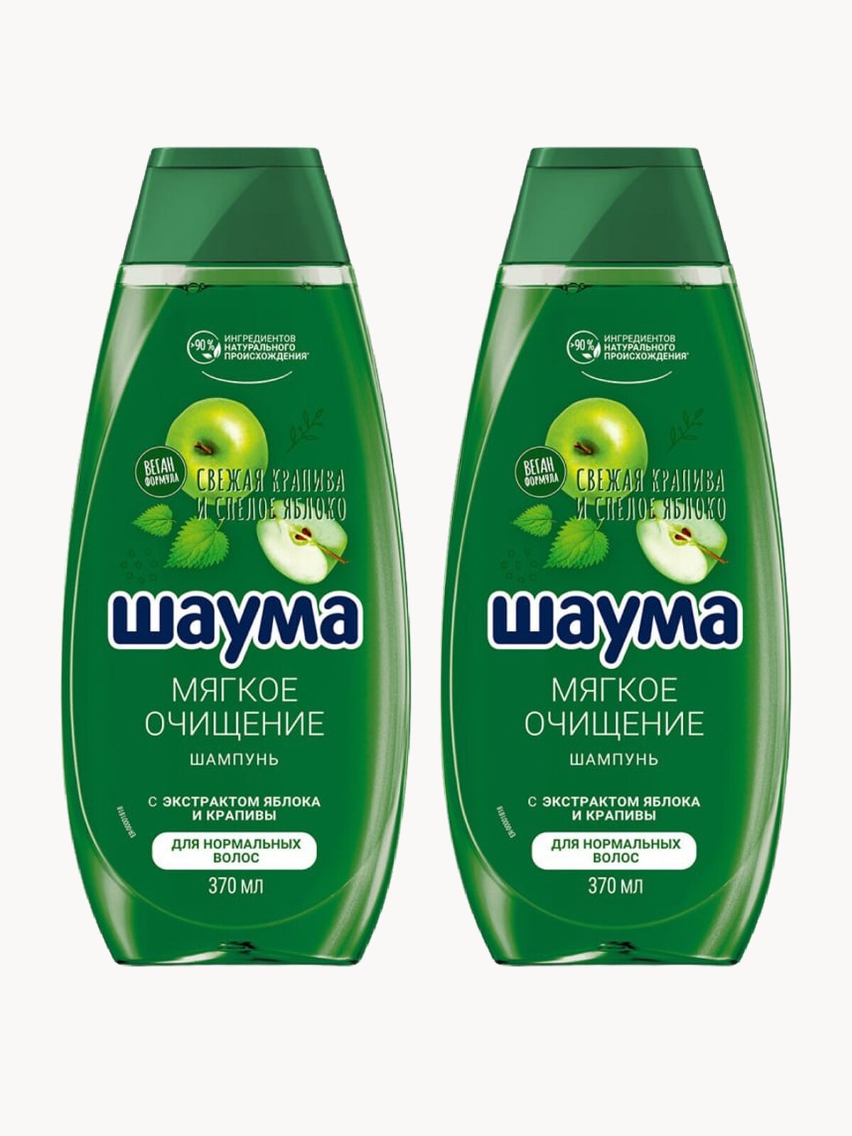 Шаума Шампунь для нормальных волос Мягкое Очищение, 2 шт х 370 мл (набор)