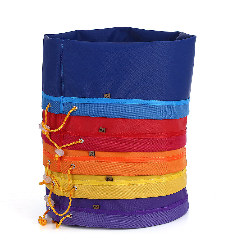 5pcs/set Фильтровальные мешки для экстрактора 5 галлон, Bubble Bag Herbal Ice Essence Extractor Kit, 5 штук, мешки с микронами, мешки с шнурком для экстракции, с прессовым экраном и сумкой для ношения, цвета: фиолетовый, желтый, оранжевый, красный,