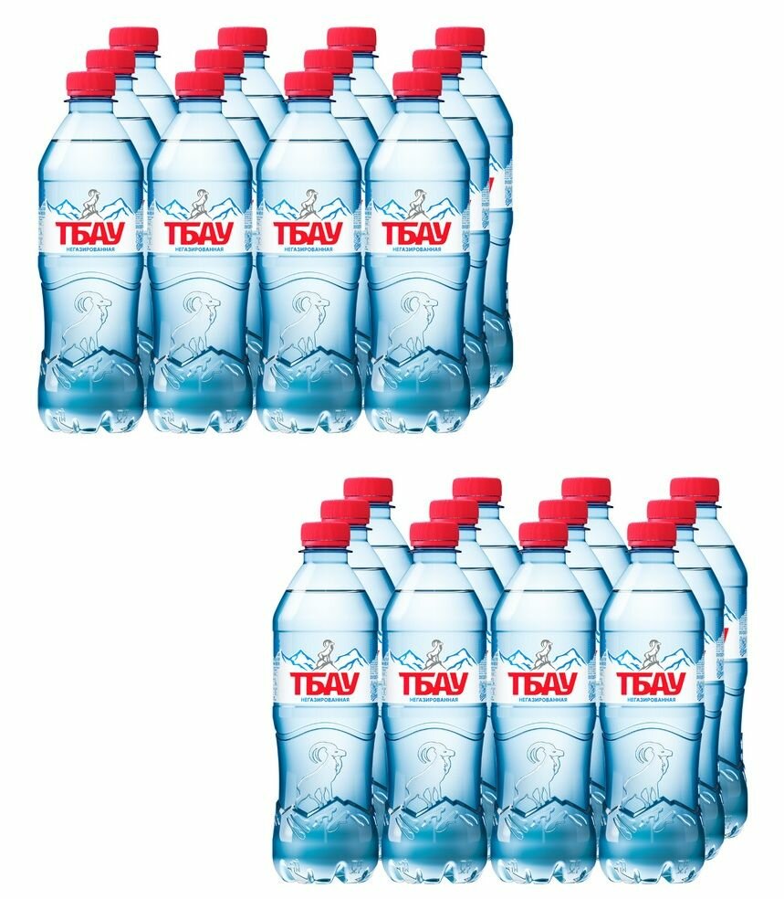 Тбау вода негазированная питьевая, 0,5 л*24 шт - комплект из 2-х упаковок