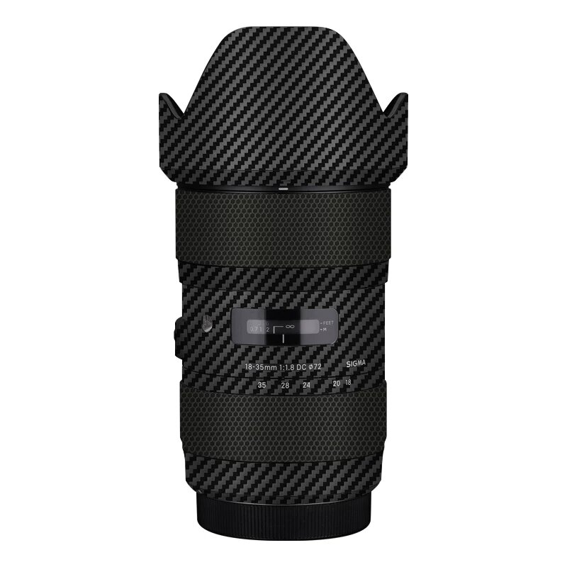 Защитная пленка Sigma 18-35mm F1.8 для Canon EF Mount, полная защита с 3M клеем, углеродное волокно черное