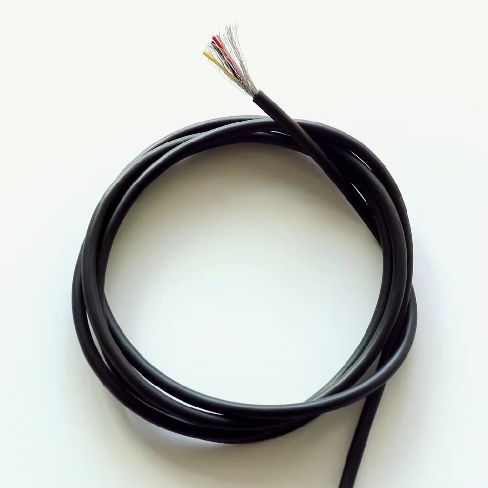 Провод звукоснимателя DONLIS PW03/PW04 черный, 1 метр, Shielding mesh