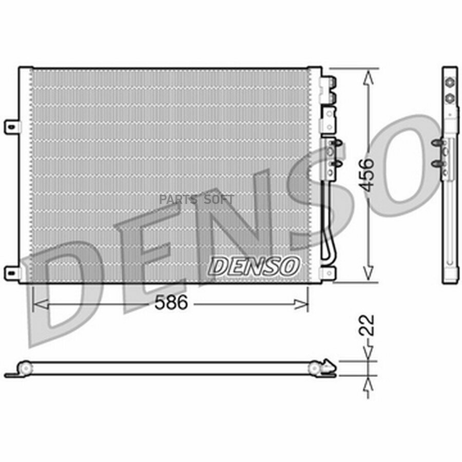 Конденсер JEEP от официального дистрибьютора, DENSO, артикул DCN06009