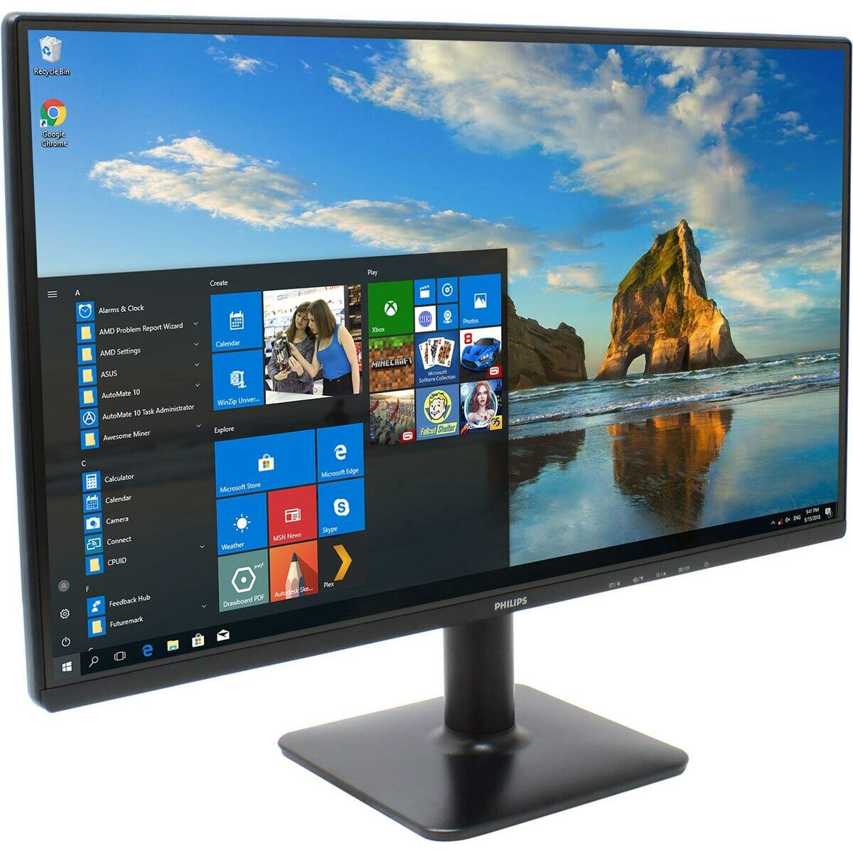 24" ЖК монитор PHILIPS 24E2N2100/60 (LCD, 1920x1080, D-Sub, HDMI)