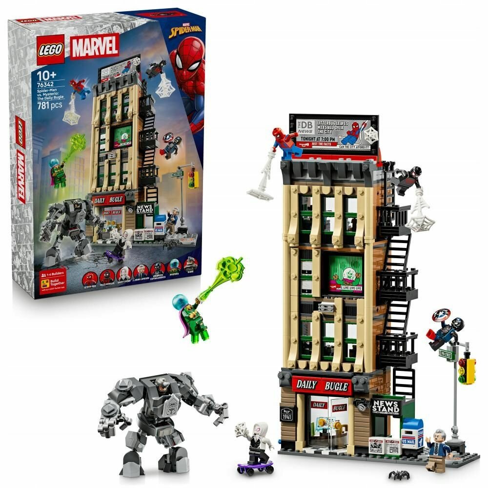 Конструктор LEGO Marvel - Человек-паук против Мистерио: Daily Bugle, 781 эл. - Лего Марвел 76342