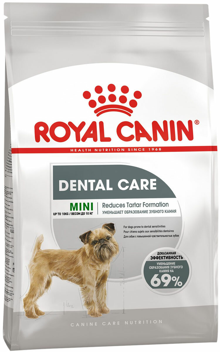 Корм сухой Royal Canin Mini Dental Care для взрослых собак маленьких пород от заболеваний зубов и десен, 3 кг