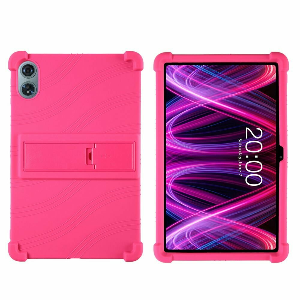 Чехол на планшет Teclast T60Plus, усиленный силиконовый, мягкий, с защитный, 12 дюймов, с подставкой, антиударный (для углов)