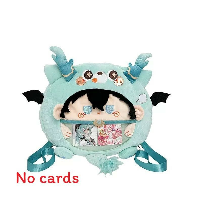 Genshin impact focalor water god plush shoulder bag with soft fabric for women and men drinkmoon