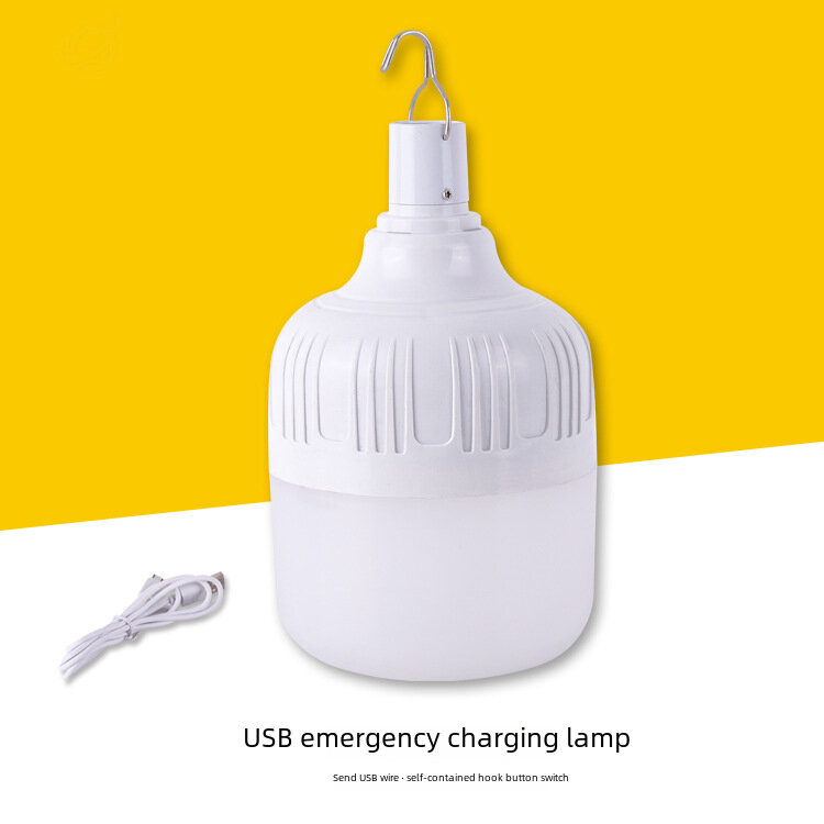 Лампа накаливания аварийного освещения с LED, свет для ночного рынка и киосков, беспроводное освещение для палаток на открытом воздухе, энергосберегающая лампа USB (90 Вт, высокая яркость)