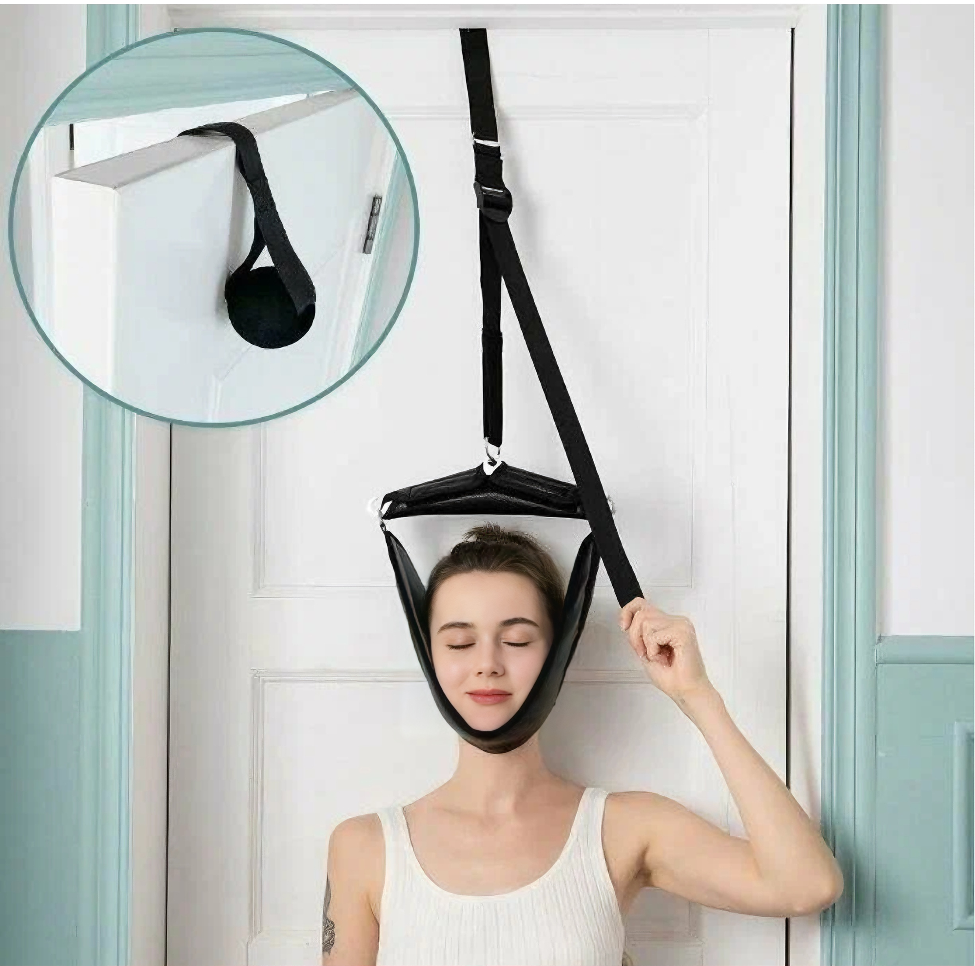 Усиленная Петля Глиссона SP Comfort с механизмом для турника, тренажер для шеи с креплением для турника