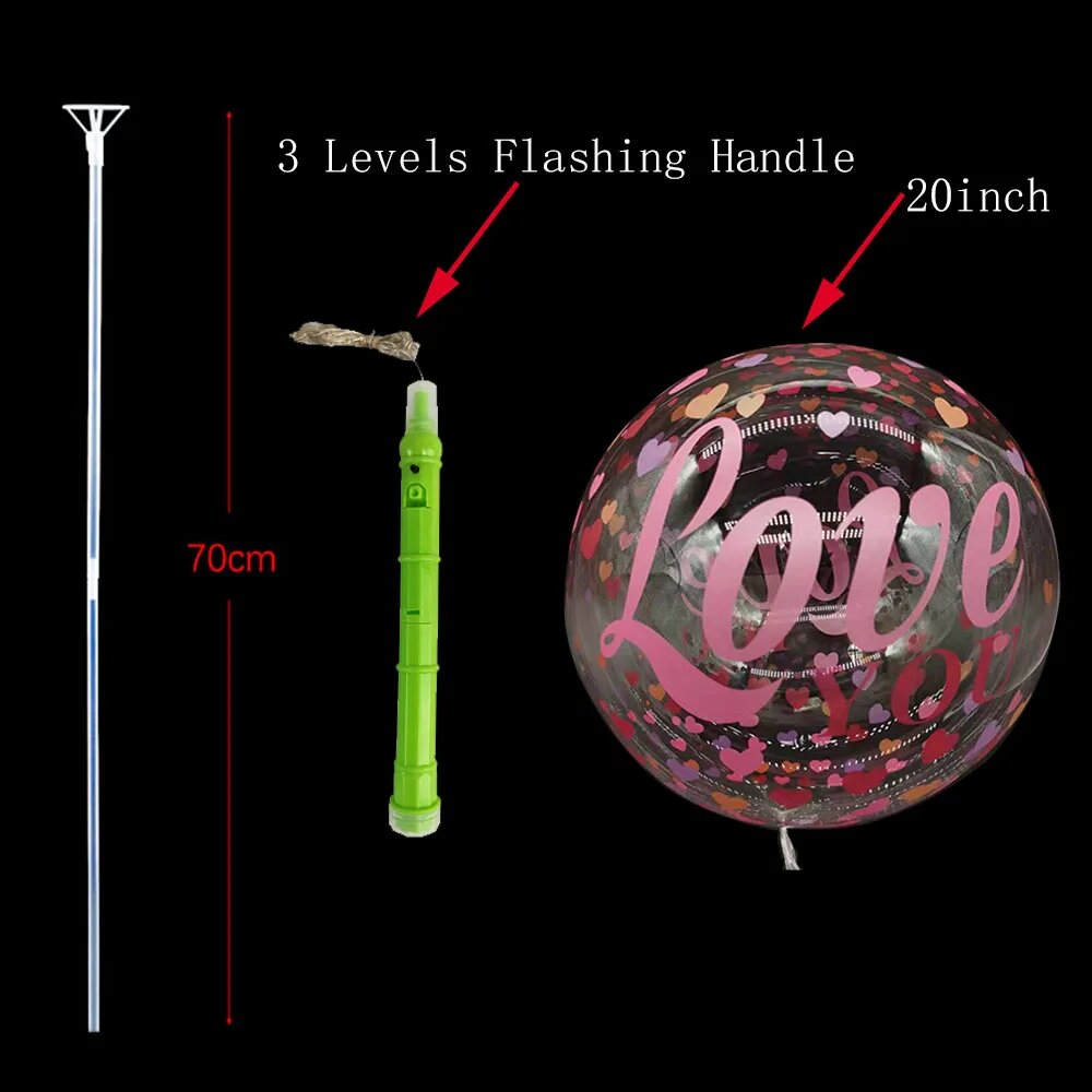 Светодиодные светящиеся шары YSOIHF для праздника Розовый, руби, 1pcs