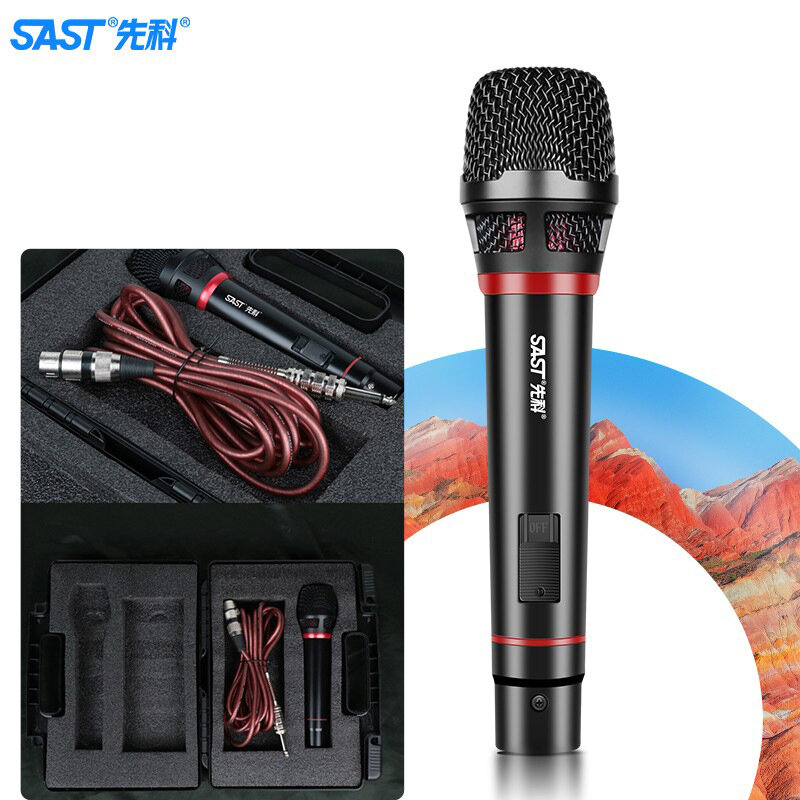 Беспроводной перезаряжаемый микрофон Xianke, двухканальный универсальный FM-микрофон U-диапазона для домашнего караоке, ручной микрофон.