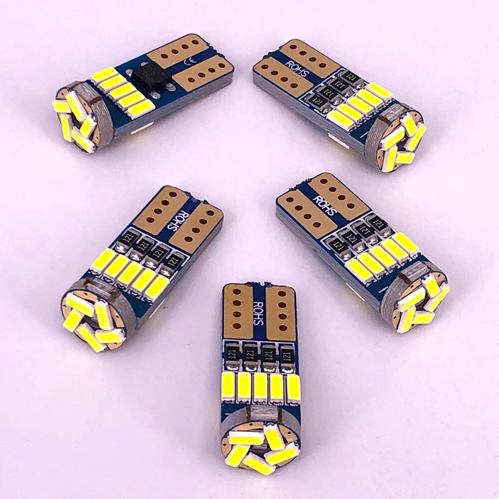 100 шт. светодиодных ламп W5W T10 501 194 12V 4014 SMD, 15 светодиодов, сигнальные лампы для автомобиля, габаритные огни, лампы для чтения, внутреннее освещение