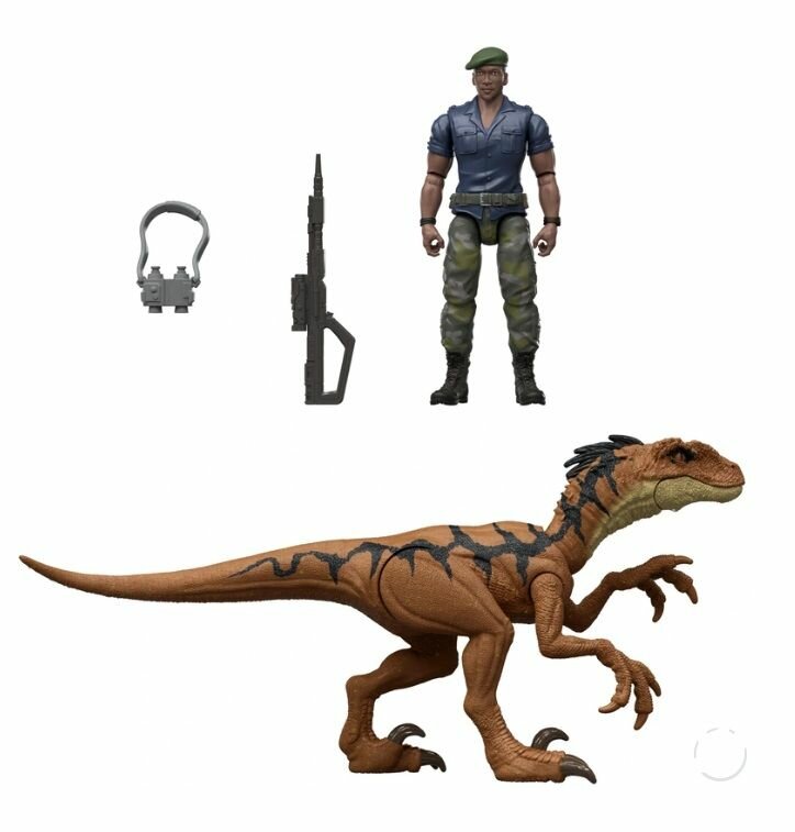 Игровой набор фигурок Jurassic World Дункан и динозавр Велоцираптор Мир Юрского периода: Возрождение