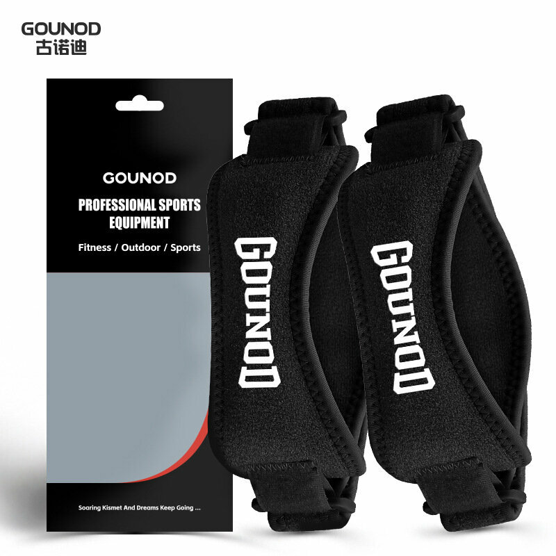 Спортивный наколенник GOUNOD с ремнем для надколенника для мужчин и женщин, для бега, фитнеса, компрессионный наколенник с амортизацией