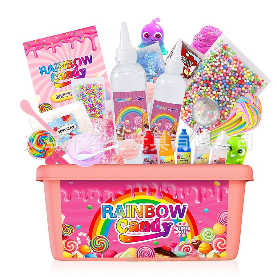 Набор для домашнего слайма, цветная глина, кристальная грязь, образовательная игрушка для детей, популярная игрушка для снятия стресса, цветная глина