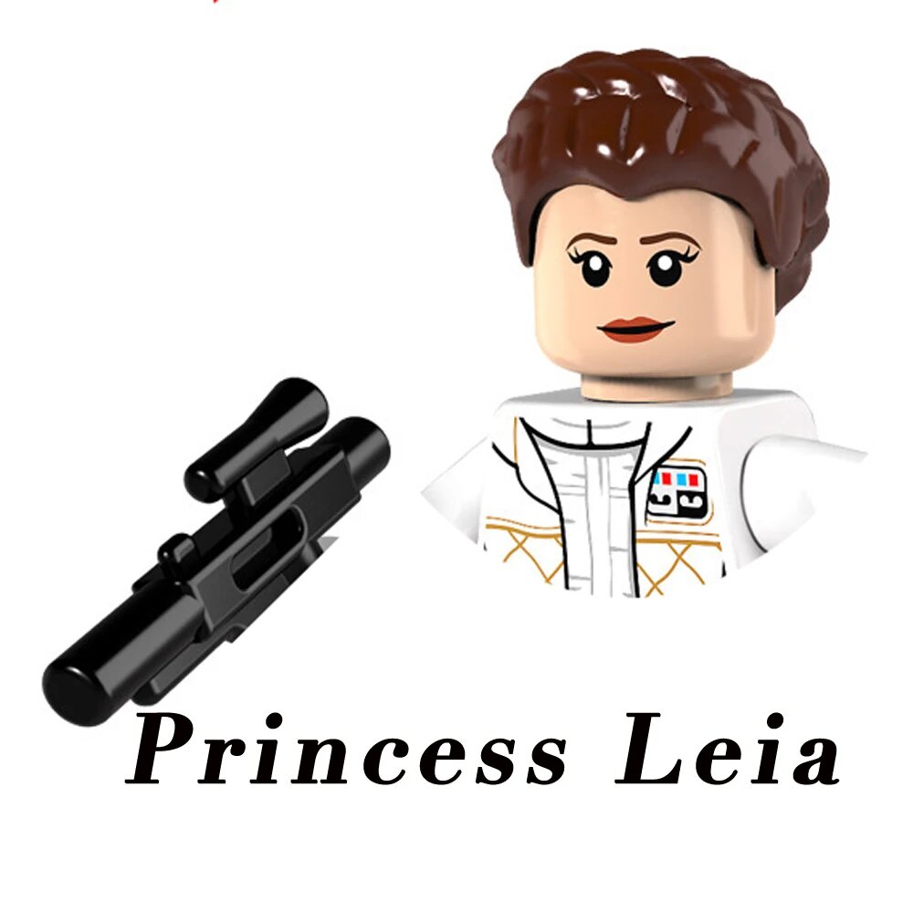 Лего Star Wars Принцесса Лея с бластером, белый, G-PG760