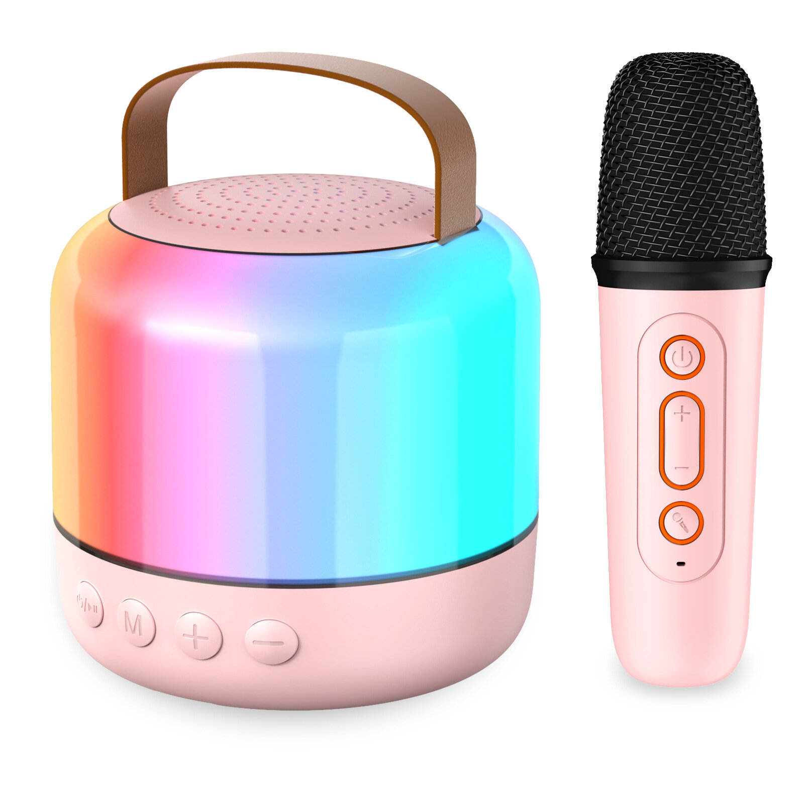 Популярная за рубежом Bluetooth-колонка, портативная мини-колонка с микрофоном для караоке, детская караоке-система для домашнего использования, маленький KTV.