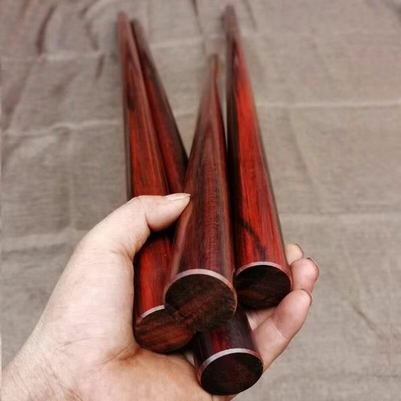 Маленькая листовая красная сандаловая палка Тай Чи, цельная древесина, фитнес, боевые искусства, палка с ручкой дракона, тренировочная палка, распродажа, красная сандаловая палка, супер твердая древесная палка