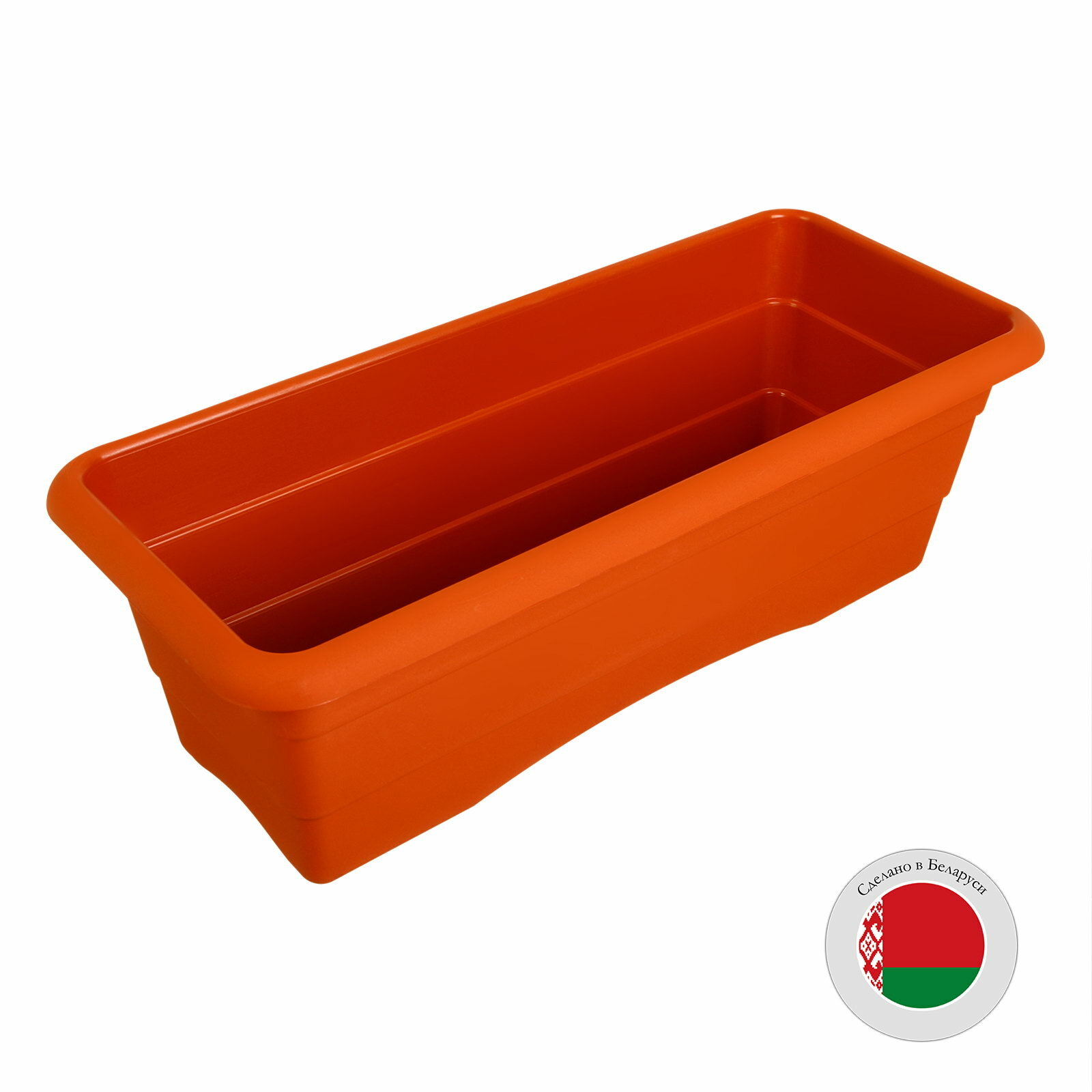 Ящик балконный для цветов, 6 л, 40x17x13.5 см, пластиковый, цвет терракот